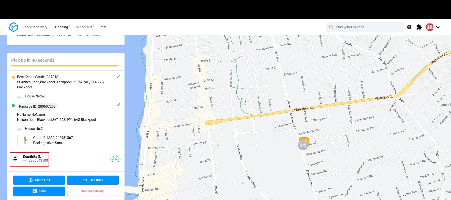 How to contact a Stuart driver?